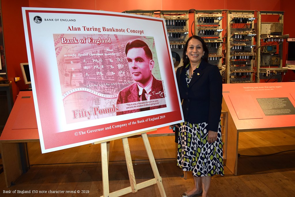 Alan Turing to be the face of new £50 note - Lopa Patel